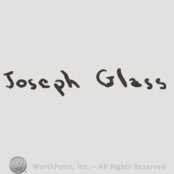 Mark with JOSEPH GLASS written leaned to the left | #74400