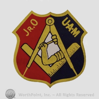 Mark with A shield, the letters "JR.O.U.A.M", a | #744635
