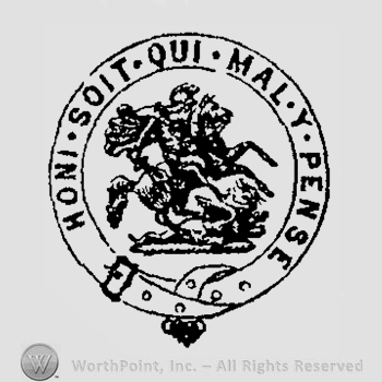 Mark with A circle, the text "HONI SOIT QUI MAL Y | #744693