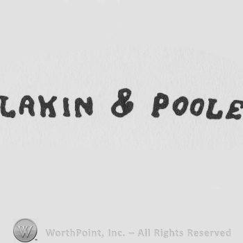 Mark with the name Lakin & poole in uppercase | #74505