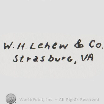Mark with The text "W. H. Lehew & Co. Strasburg, | #74508