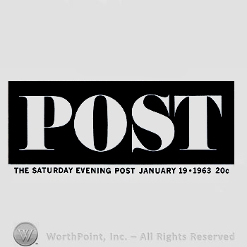 Mark with "POST THE SATURDAY EVENING POST JANUARY | #747597