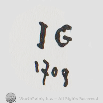 Mark with the letters IG above the number 1709 | #74766