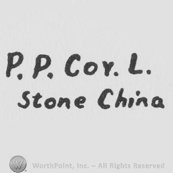Mark with The text "P.P. Coy L. Stone China". | #74805