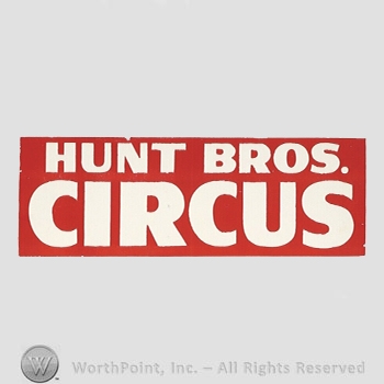 Mark with The text "HUNT BROS. CIRCUS" inside a | #748071