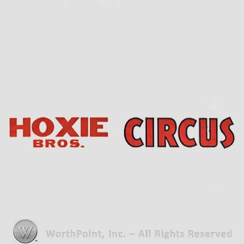 Mark with The text "HOXIE BROS. CIRCUS". | #748099