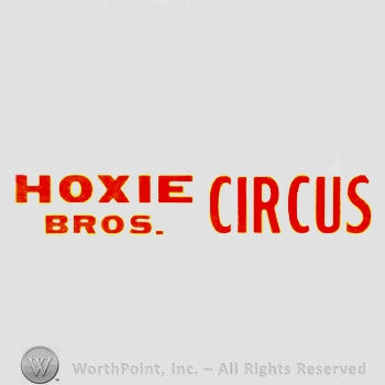 Mark with The text "HOXIE BROS. CIRCUS". | #748101