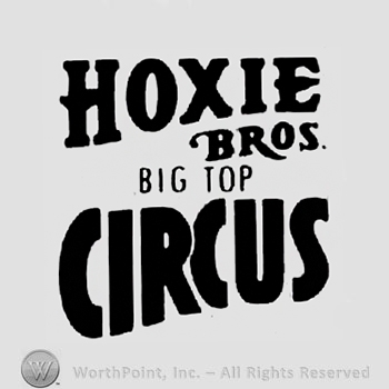 Mark with The text "HOXIE BROS. BIG TOP CIRCUS". | #748109