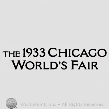 Mark with The text "THE 1933 CHICAGO WORLD'S | #748148
