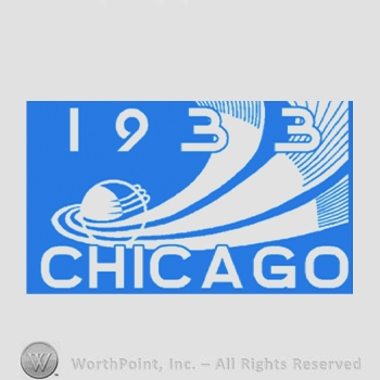 Mark with The text "1933 CHICAGO", a planet and a | #748149