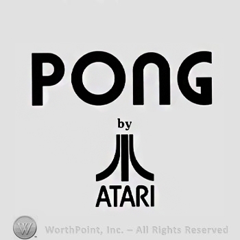 Mark with The text "PONG by ATARI" and a symbol | #748292
