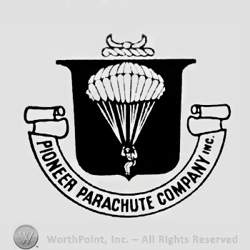 Mark with The text "PIONEER PARACHUTE COMPANY | #748506
