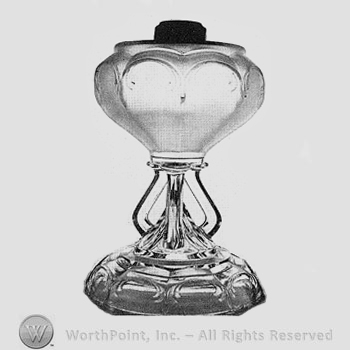 Mark with Glass Pattern: 124 Tripod Stem Lamp; | #749200