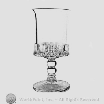 Mark with Glass Pattern: 25 Quaker Lady; goblet. | #749201