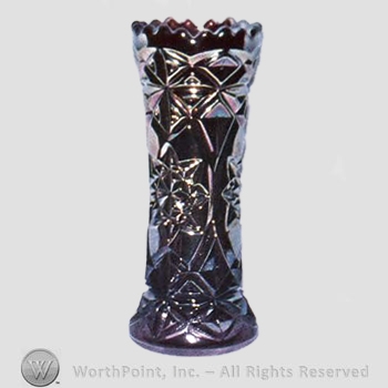 Mark with Glass Pattern: Pinwheel vase; vase. | #749347