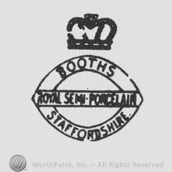 Mark with Crown, Booths Royal Semi Porcelain | #75042