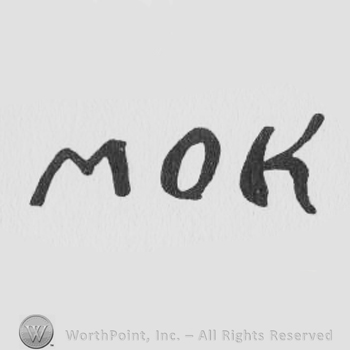 Mark with the letterm MOK in uppercase | #75058