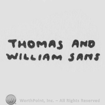 Mark with THOMAS AND WILLIAM SANS in uppercase | #75083