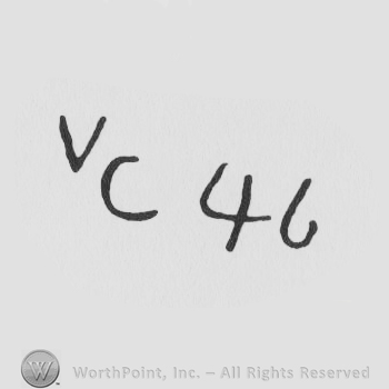 Mark with Letters VC written in uppercase, 4 and | #75132