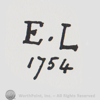 Mark with the initials EL above the number 1754 | #75403