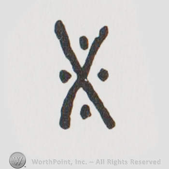 Mark with X shaped lines, four dots | #75439