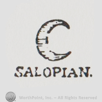 Mark with crescent moon, Salopian written with | #75593