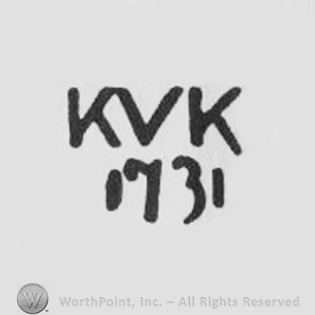 Mark with the initials KVK above the number 1731 | #75689