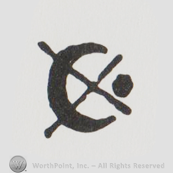 Mark with Crossed crescent moon design, dot | #75773