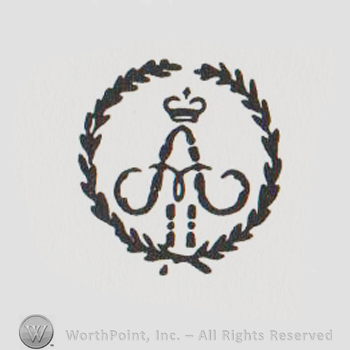 Mark with Crown on capital handwritten A inside a | #75860
