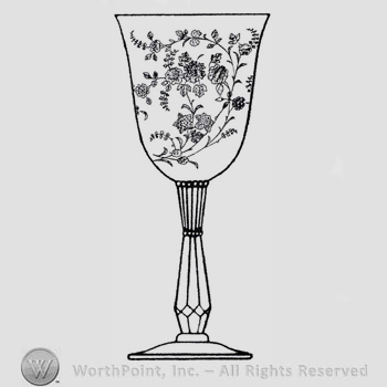 Mark with Glass Pattern: Tiffin Rose. | #760592