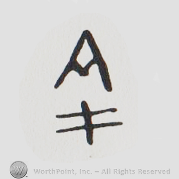 Mark with the letter A above a sign with two | #76163