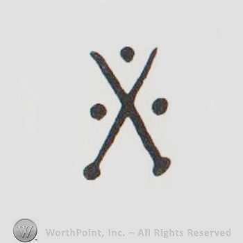 Mark with X shaped lines, three dots | #76166