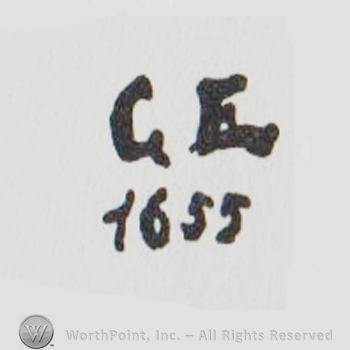 Mark with the initials GE above the number 1655 | #76176