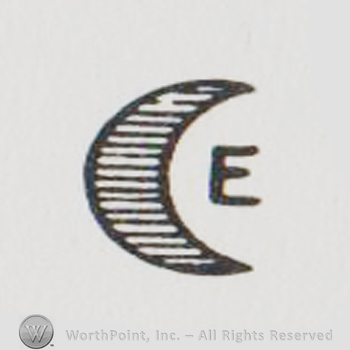 Mark with crescent moon and capital E | #76222