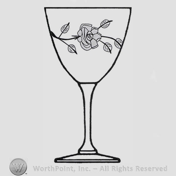 Mark with Glass Pattern: Tiffin Rose. | #762527