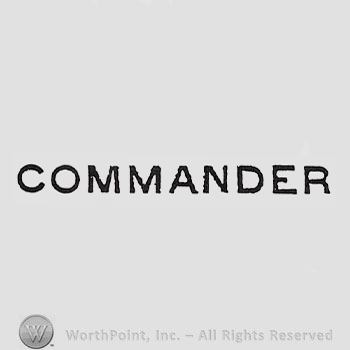 Mark with The word "COMMANDER". | #763173