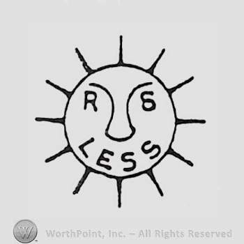 Mark with A shape like a sun and the text "R S | #763182