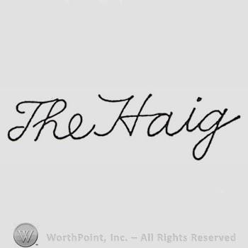 Mark with The text "The Haig". | #763557