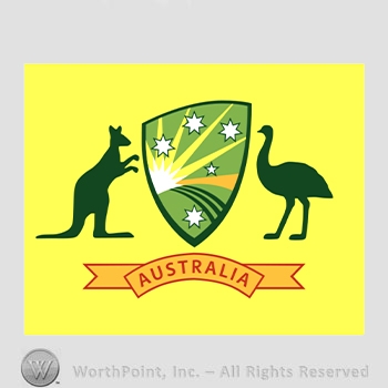 Mark with The word "AUSTRALIA" on a ribbon, two | #766150