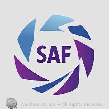 Mark with A circular symbol with the word "SAF" | #766293