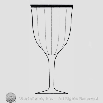 Mark with Glass Pattern: Gold Band 114; goblet. | #767401