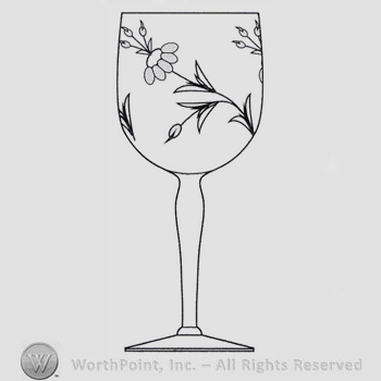 Mark with Glass Pattern: Carnation; goblet. | #767650