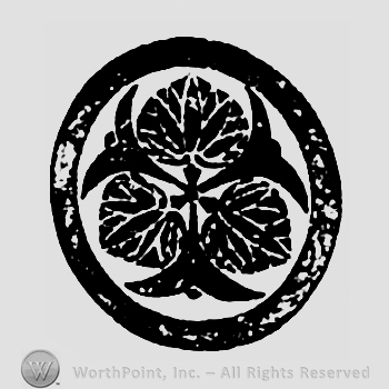 Mark with 3 mallow leaves, circle, Urata family. | #771705