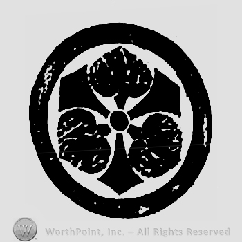 Mark with 3 mallow leaves, circle, Koyama family. | #771710