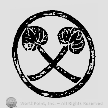 Mark with 2 mallow leaves, circle, Otani family. | #771715