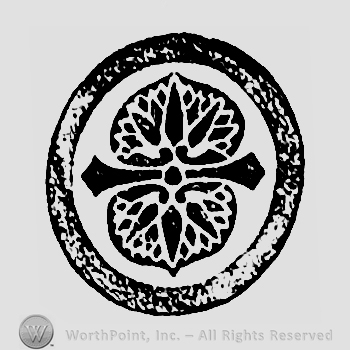 Mark with 2 mallow leaves, circle, Namioka | #771725