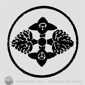 Mark with 2 mallow leaves, circle. | #771726