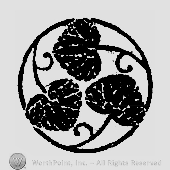 Mark with 3 mallow leaves, circle, Honda family. | #771741