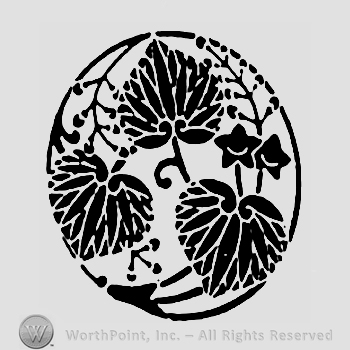 Mark with 3 mallow leaves, circle. | #771743