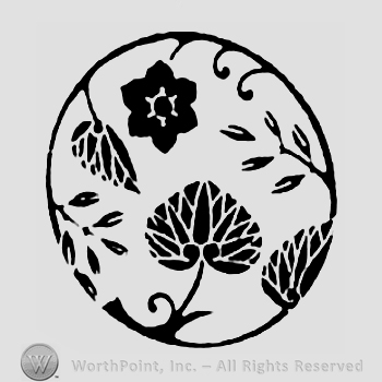 Mark with 3 mallow leaves, circle. | #771745